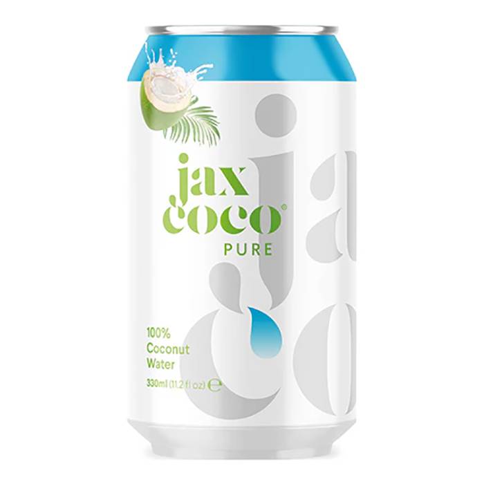 Jax Coco - Pure Coconut Water Can, 330ml - Pack of 24 – PlantX UK