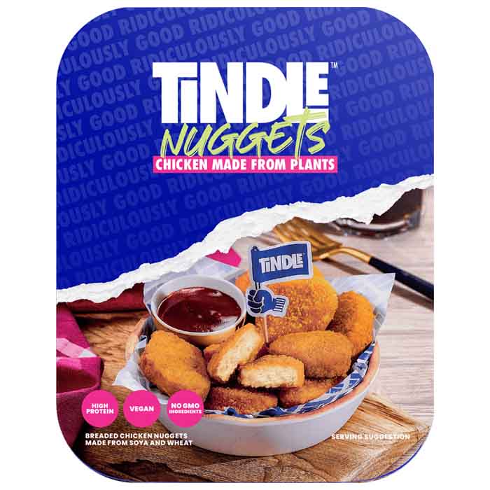 Tindle - Plant Based Breaded Chicken Nuggets, 180g – PlantX UK