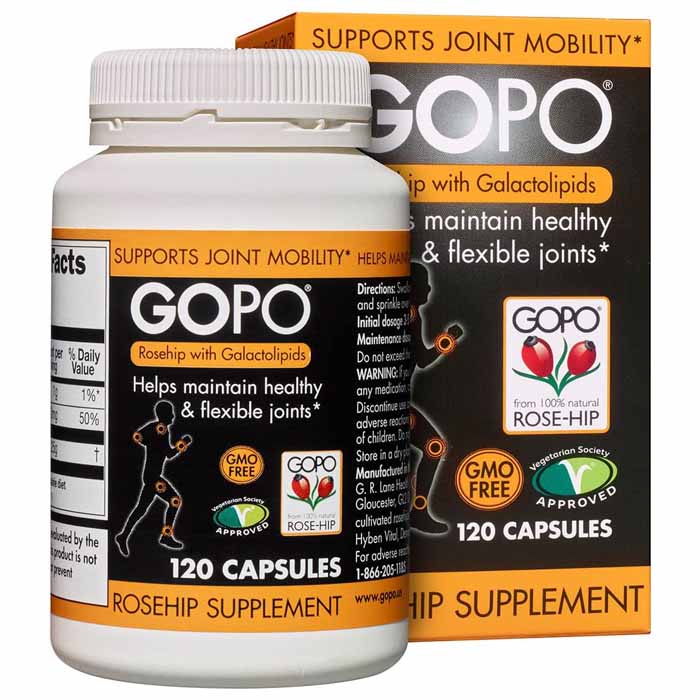 GoPo - Joint Health, Rose-Hip with Vitamin C ,200 Capsules| Multiple S – PlantX UK