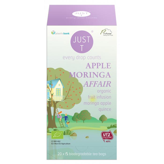 Just T - Apple Moringa Affair Organic Tea, 20 Bags | Pack of 6 – PlantX UK