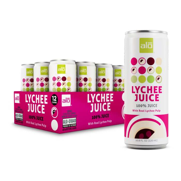 ALO - Lychee Juice with Pulp, 320ml | Pack of 12 – PlantX UK