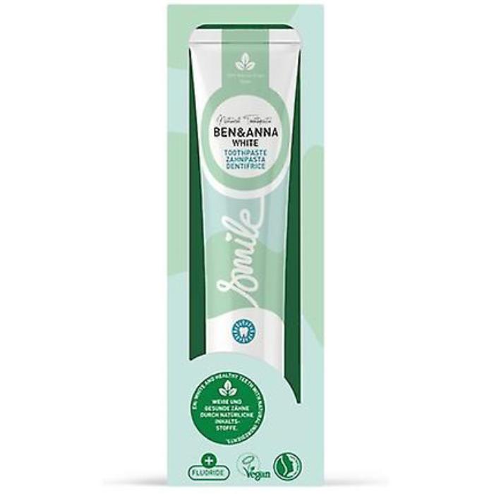 Ben & Anna - White Toothpaste (tube) Flouride, 75ml – PlantX UK