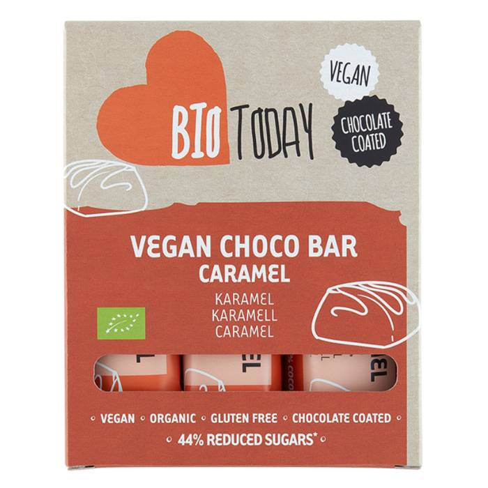 Bio Today - Choco Bar Caramel Multipack, 120g – PlantX UK