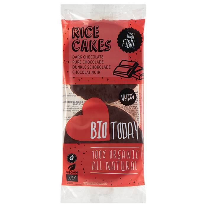 Bio Today - Rice Cakes Dark Chocolate, 100g – PlantX UK