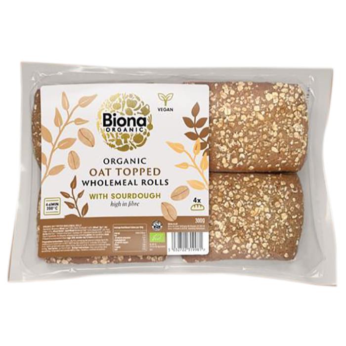 Biona - Oat Topped Wholemeal Topped Rolls, 300g | Multiple Options ...