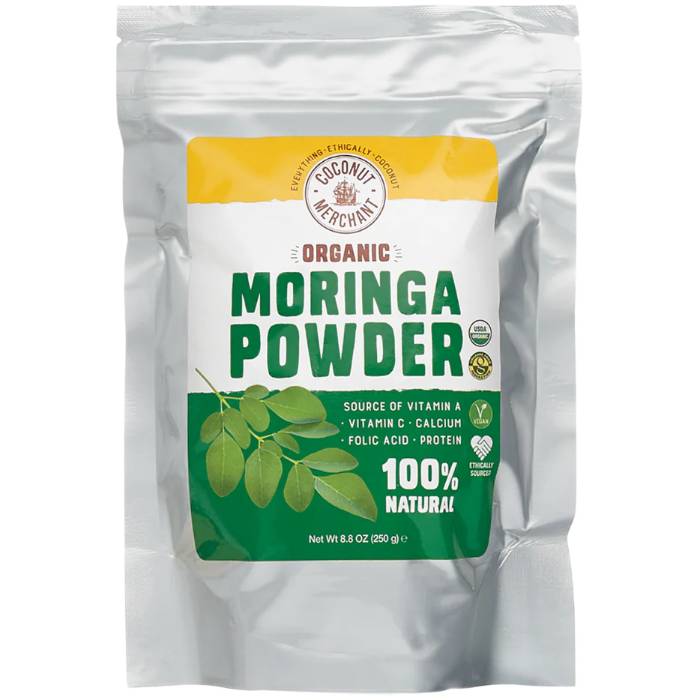 Coconut Merchant - Organic Moringa Powder, 250g – PlantX UK
