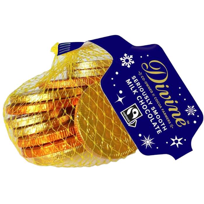 Divine - Divine Milk Chocolate Coins, 65g – PlantX UK