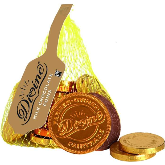 Divine - Divine Milk Chocolate Giant Coin, 58g | Pack of 12 – PlantX UK
