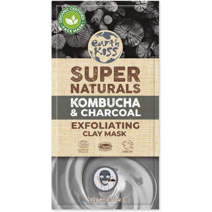 Earth Kiss - Kombucha & Charcoal Mask, 10g – PlantX UK