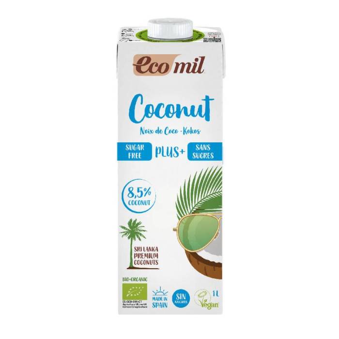 Ecomil - Organic Coconut Milk Sugar Free Calcium (8.5% Coconut), 1L ...