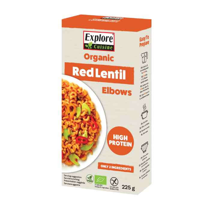 Explore - Organic Red Lentil Elbow, 225g – PlantX UK