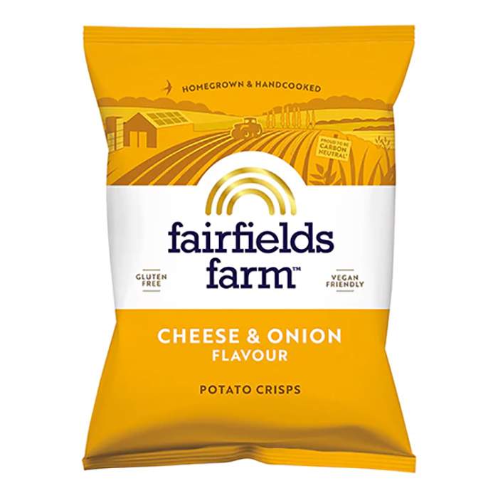 Fairfields Farm Crisps - Cheese & Onion Crisps | Multiple Sizes – PlantX UK