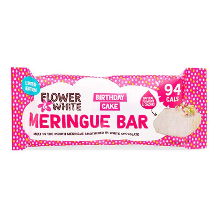Flower & White - Meringue Bar, 20g | Pack of 12 | Multiple Flavours ...