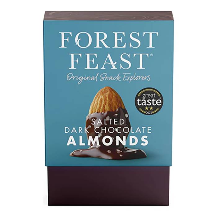 Forest Feast - Gift Cube - Salted Dark Chocolate Almonds, 140g - Pack ...