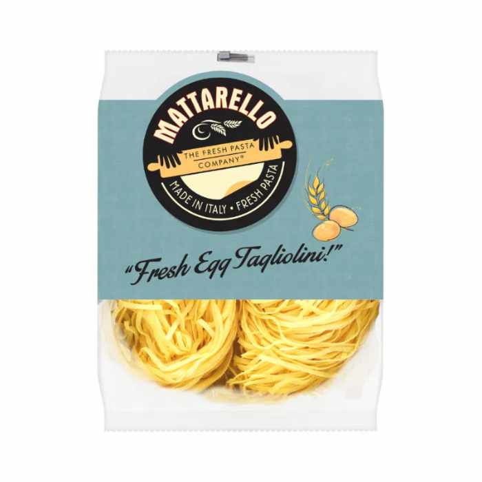 Fresh Pasta - Mattarella Fresh Egg Tagliolini, 250g | Pack of 12 ...