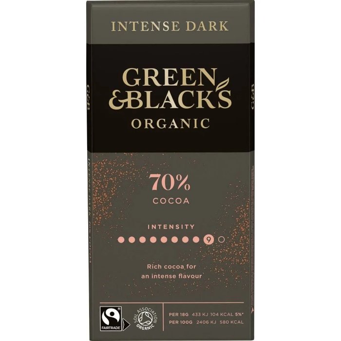 Green & Blacks - Cocoa Dark Chocolate Organic, 90g | Pack of 15 | Vari ...