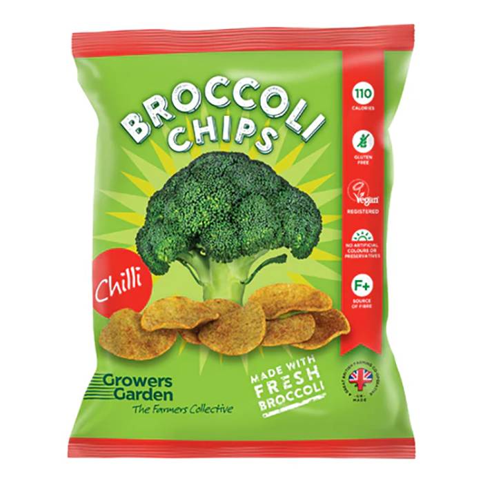 Growers Garden - Broccoli Crisps with Chilli | Multiple Sizes – PlantX UK