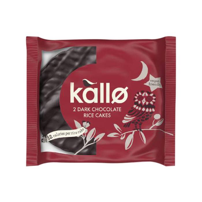 Kallo - Dark Chocolate Topped Rice Cakes 2 Portion Pack, 200g – PlantX UK