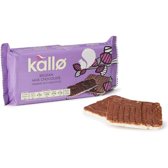 Kallo - Milk Chocolate Rice Cakes, 90g | Pack of 16 – PlantX UK