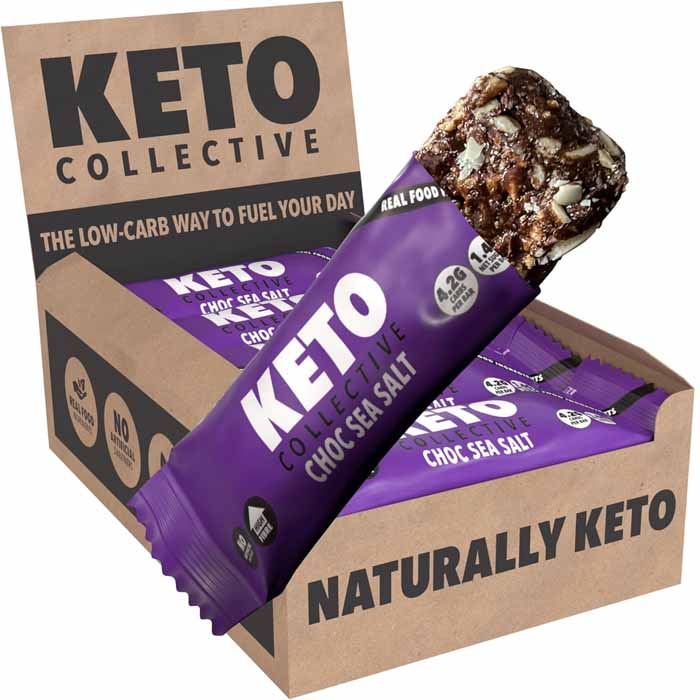 Keto Collective - Choc Sea Salt Keto Bar, 40g | Pack of 15 – PlantX UK