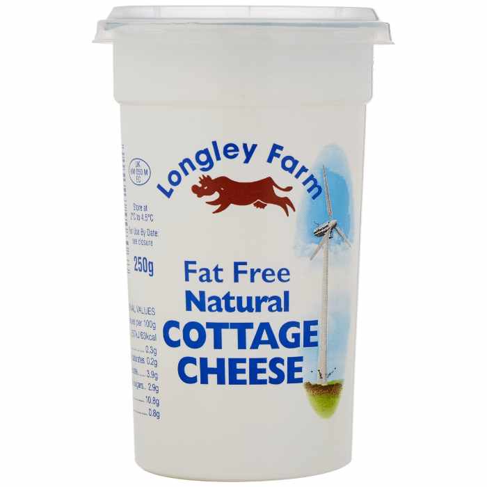 Longley Farm - Fat Free Cottage Cheese, 250g – PlantX UK