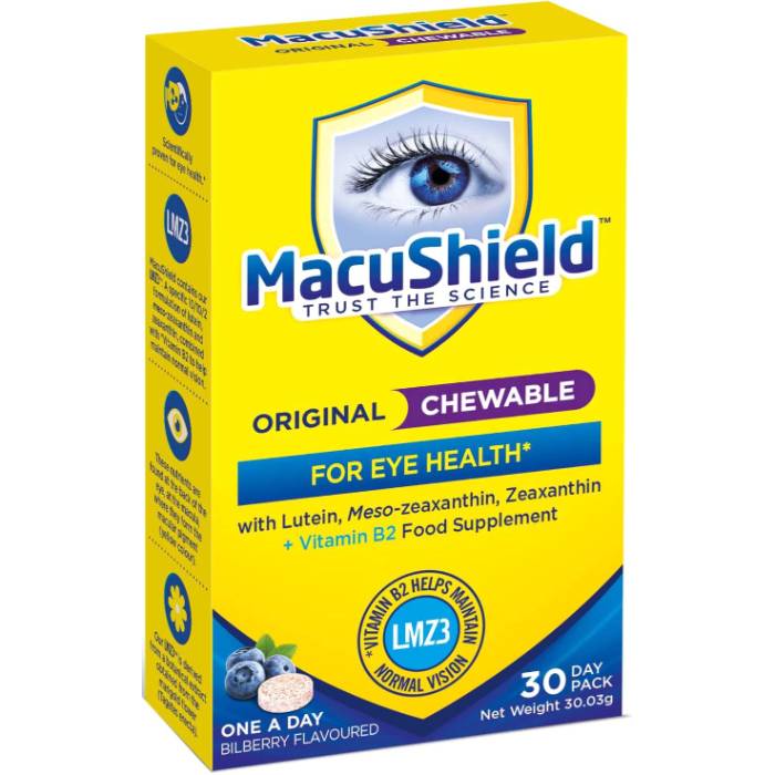 MacuShield - Original Chewable, 30 Capsules – PlantX UK