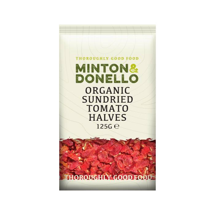 Minton & Donello - Organic Sundried Tomato Halves, 125g | Pack of 6 ...