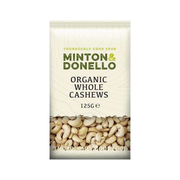 Minton & Donello - Organic Whole Cashews | Pack of 6 | Multiple Sizes ...