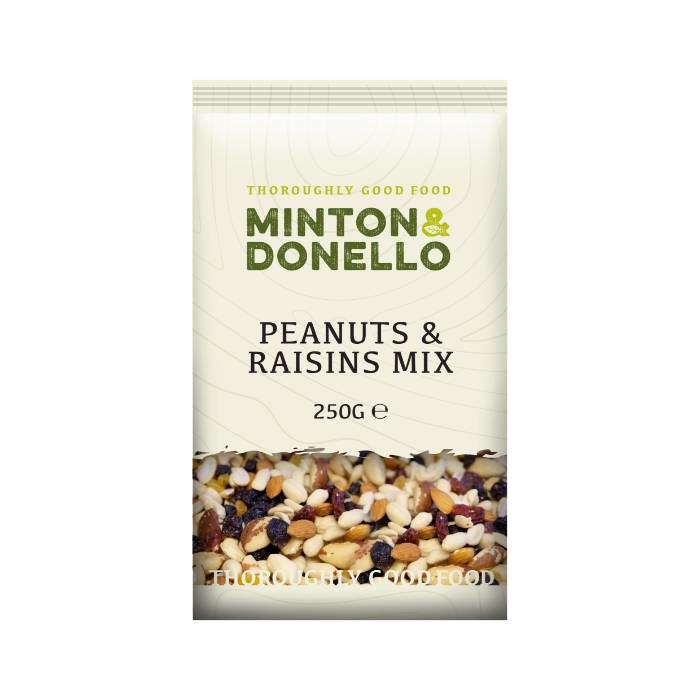 Minton & Donello - Peanuts & Raisins Mix, 250g | Pack of 6 – PlantX UK