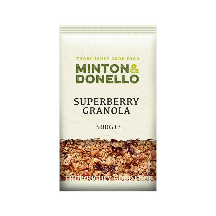 Minton & Donello - Super Berry Granola Crunch, 500g | Pack of 6 – PlantX UK