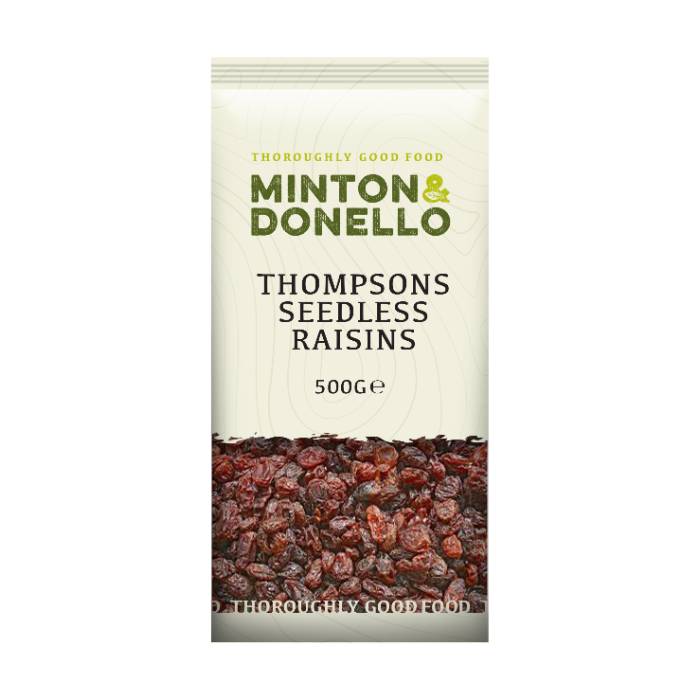 Minton & Donello - Thompsons Seedless Raisins, 500g | Pack of 6 – PlantX UK