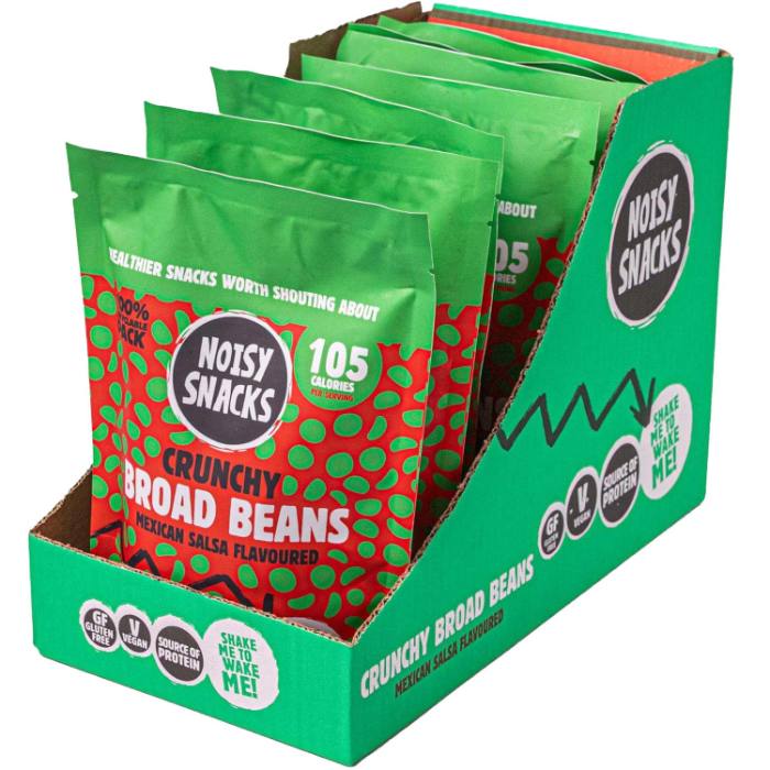 Noisy Snacks - Broad Beans Mexican Salsa, 100g, | Pack of 7 – PlantX UK