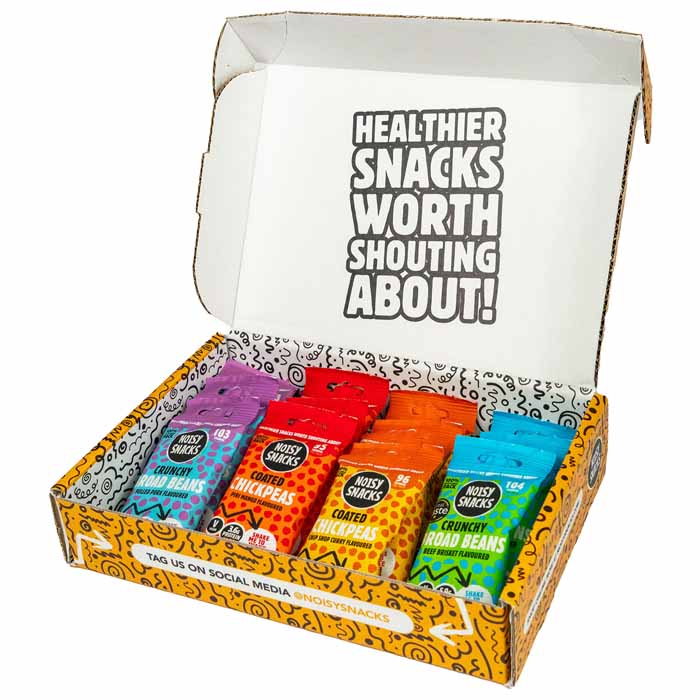 Noisy Snacks - Healthy Snack Gift Box Chickpea & Broad Beans Gift Hamp ...
