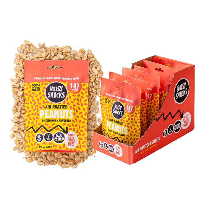 Noisy Snacks - Peanuts Pickled Onion, 150g | Pack of 6 – PlantX UK