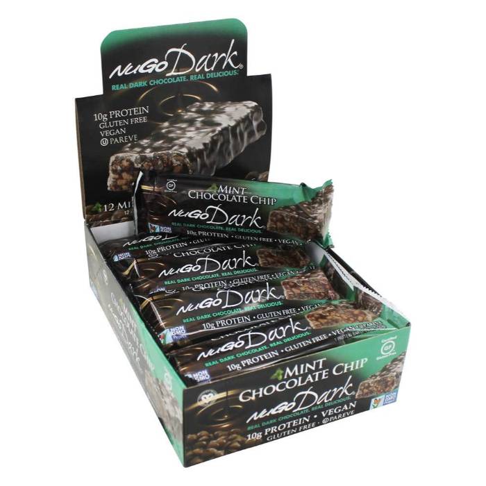 NuGo - Dark Mint Chocolate Bar, 50g | Pack of 12 – PlantX UK