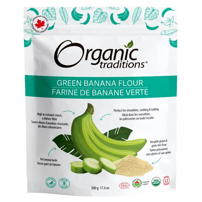 Organic Traditions - Organic Green Banana Powder, 500g – PlantX UK