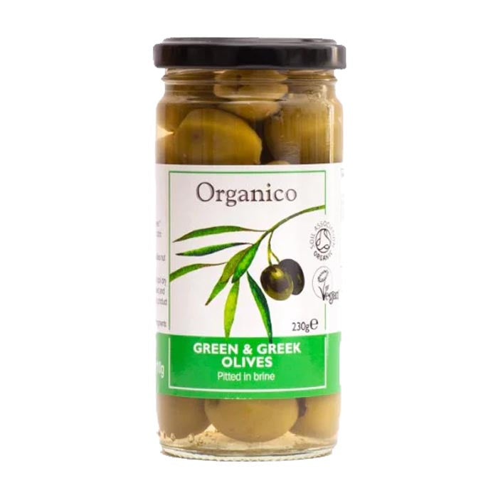 Organico - Green & Greek Pitted Olives Brine, 230g – PlantX UK