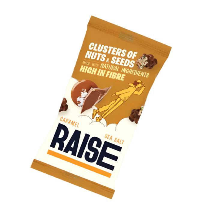 Raise Snacks - Salted Caramel Chocolate, 35g | Pack of 12 – PlantX UK