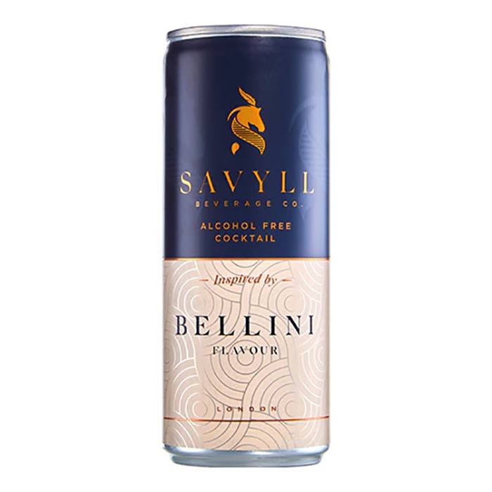 Savyll - Bellini - Non-Alcoholic Cocktail Can, 250ml - Case of 12 ...