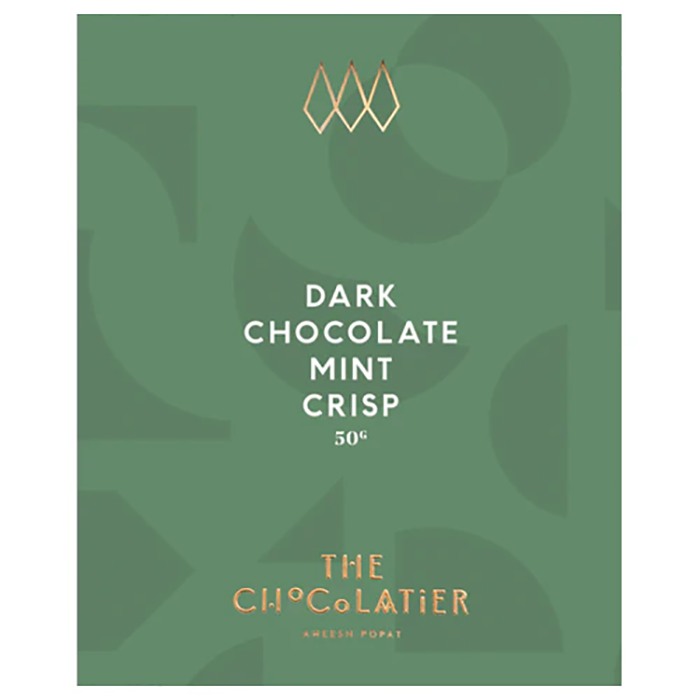The Chocolatier - Mint Crisp Dark Chocolate Bar, 50g - Pack of 15 ...