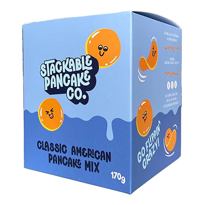 The Stackable Pancake Co. - Classic American Pancake Mix, 195g - Pack ...