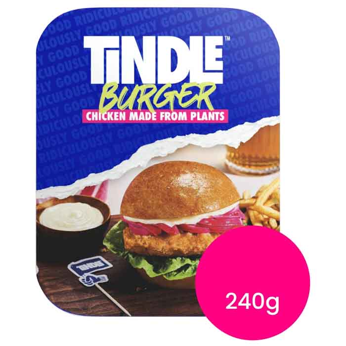 Tindle - Plant Based Breaded Chicken Burger Patties, 240g – PlantX UK