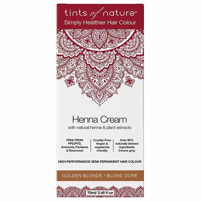 Tints Of Nature - Golden Blonde Henna Cream Hair Dye, 70ml – PlantX UK