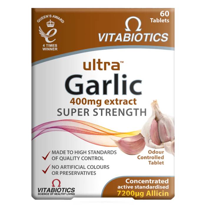 Vitabiotics - Ultra Garlic 400mg Extract Tablets, 60 Tabs – PlantX UK