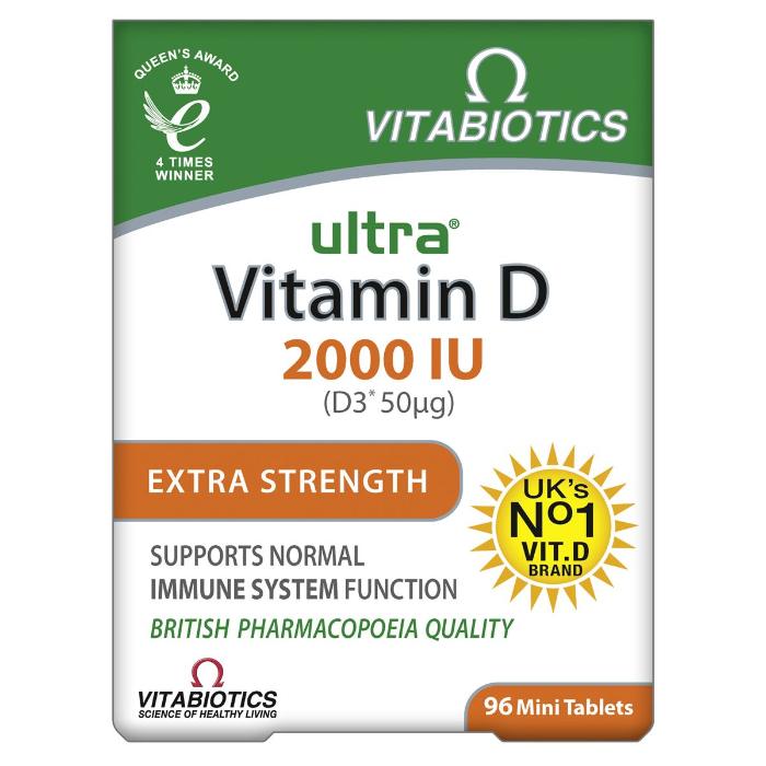 Vitabiotics - Ultra Vitamin D3 2000 IU, 96 Tabs – PlantX UK