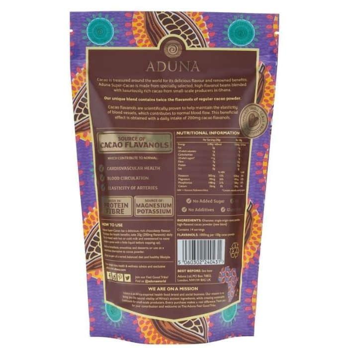Aduna - Super-Cacao Premium Blend Powder | Multiple Sizes – PlantX UK