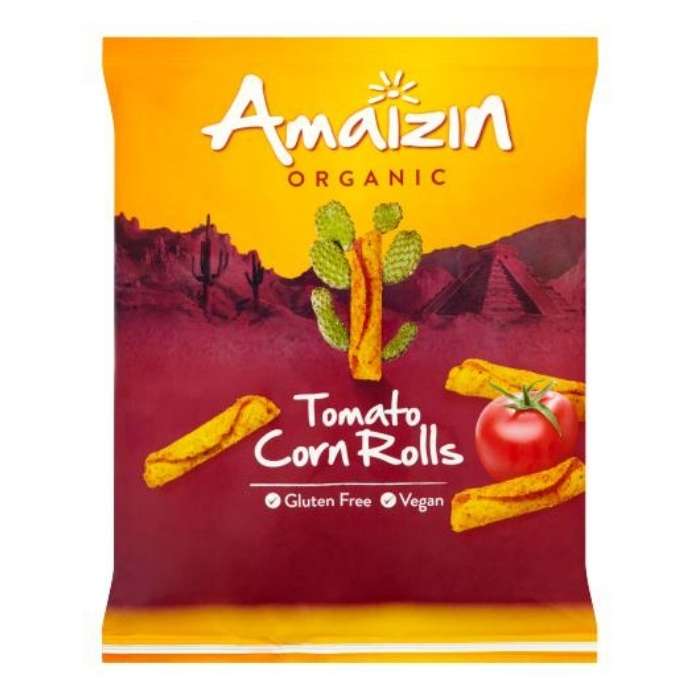 Amaizin - Organic Tomato Corn Rolls, 100g | Pack of 14 – PlantX UK