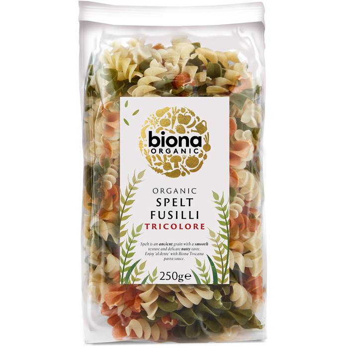 Biona - Organic Spelt Fusilli Tricolore, 250g | Buy Yours at PlantX ...