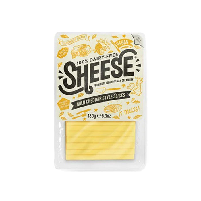 Bute Island Foods - Mild Cheddar Style Sheese Slices, 180g – PlantX UK
