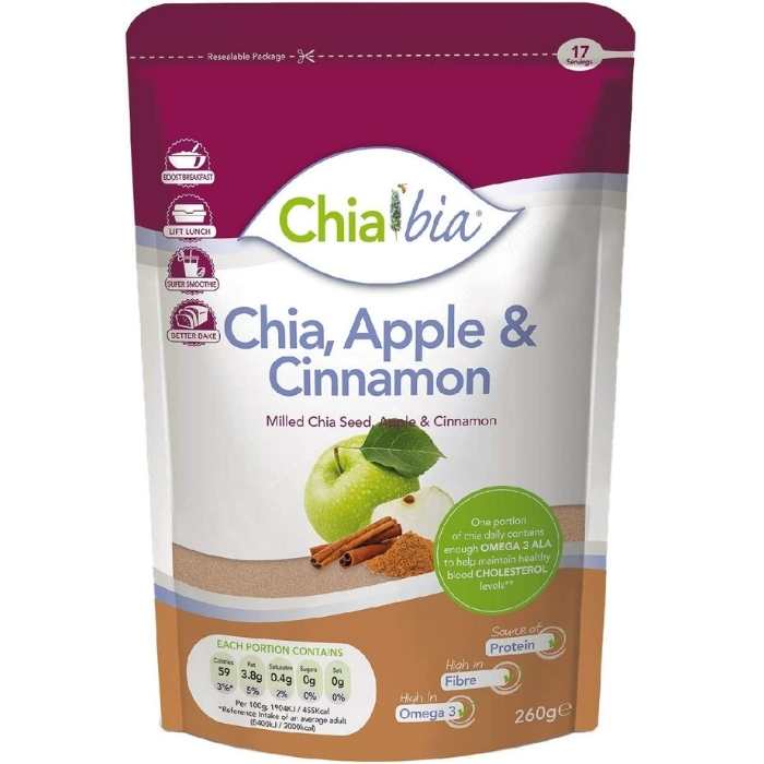 Chia Bia - Chia, Apple & Cinnamon, 260g – PlantX UK